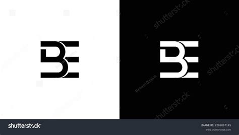 Simple Modern Letter Be Initials Logo Stock Vector Royalty Free
