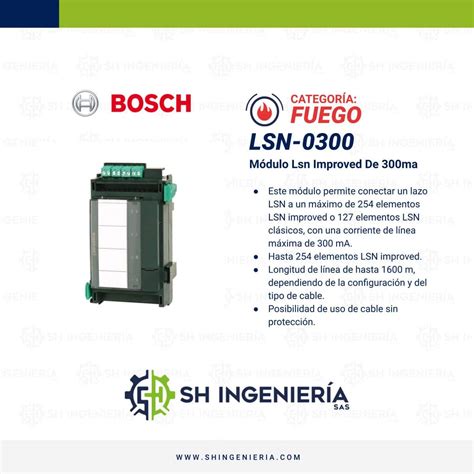 Sh Ingeniería Lsn 0300 A Módulo Lsn Improved De 300ma Bosch