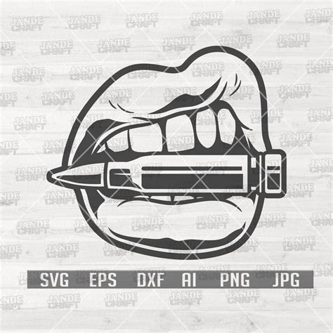 Lips With Bullets Svg Sexy Lips Svg Lips Cutfile Lips Clipart