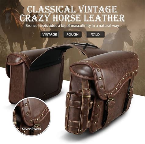 Vintage Leather Motorcycle Saddlebags Motorcycle Leather Saddlebags