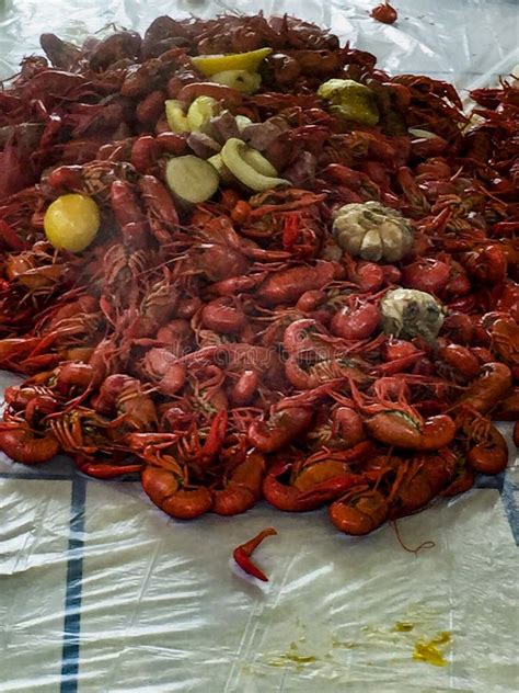 Boiled Louisiana Crawfish Or Crayfish Stock Image Image Of Closeup