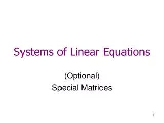 PPT Systems Of Linear Equations PowerPoint Presentation Free Download ID