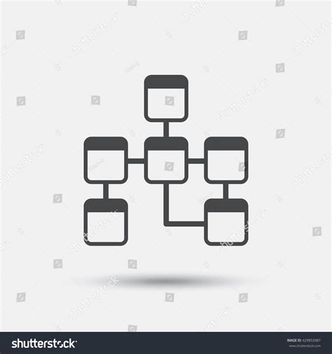 Database Sign Icon Relational Database Schema Stock Vector Royalty
