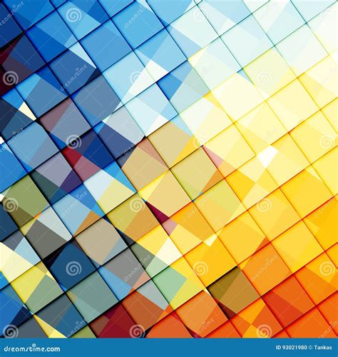 Geometric Abstract Pattern Stock Vector Illustration Of Yellow Pixel 93021980