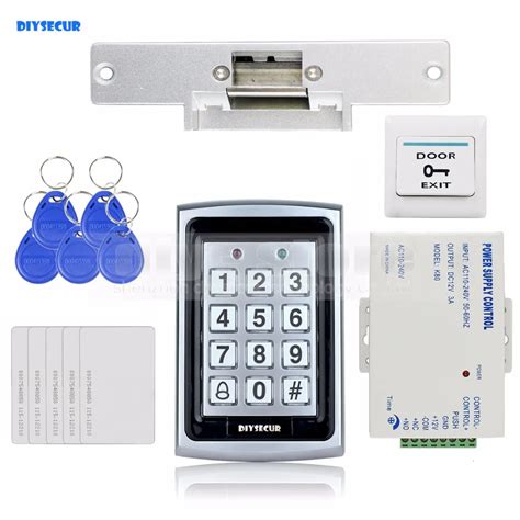 DIYSECUR 125KHz RFID Metal Case Keypad Door Access Control Security System Kit Electric Strike