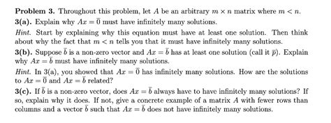 Solved Problem Throughout This Problem Let A Be An Chegg