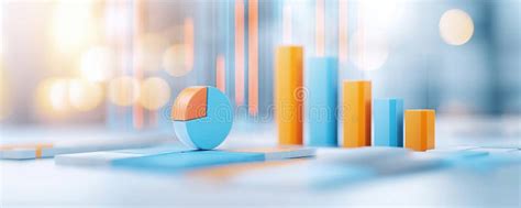 Market Research Data Visualized In Charts And Graphs 3d Illustration