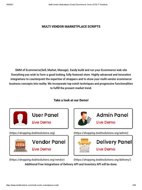 multi vendor marketplace script ecommerce clone dod it solutions