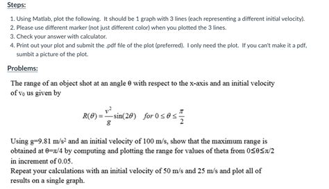 Solved Steps 1 Using Matlab Plot The Following It Should Chegg