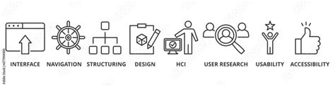 Ux Design Banner Web Icon Vector Illustration Concept For User Experience Design With Icon Of