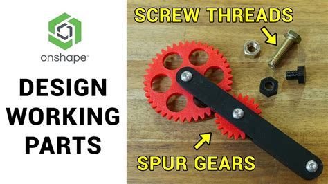 Designing And Assembling Parts With Screw Threads And Gears 3d Design For 3d Printing Pt6 Youtube