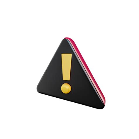 Warning D Rendering Icon Illustration PNG