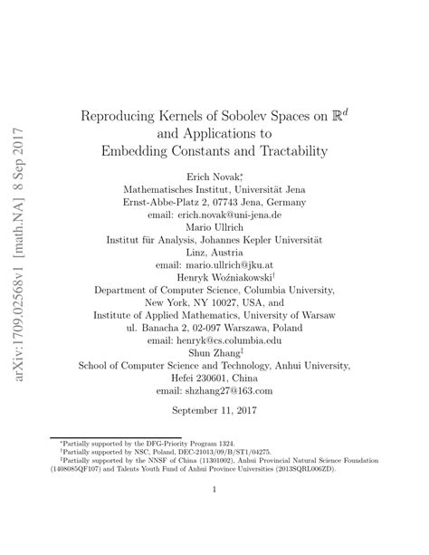 pdf reproducing kernels of sobolev spaces on mathbb{r} d and