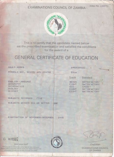 Grade 12 Certificate