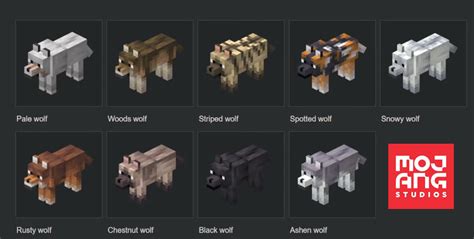 How To Get All 9 Wolf Variants In Minecraft Java Bedrock