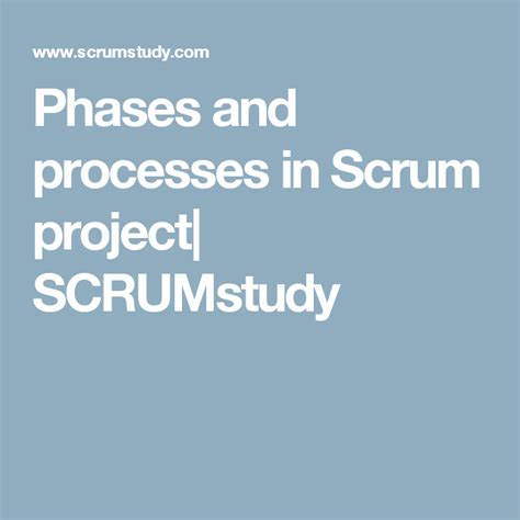 Phases And Processes In Scrum Project SCRUMstudy Scrum Projects
