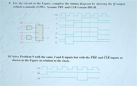 solved 9 for the circuit in the figure complete the timing