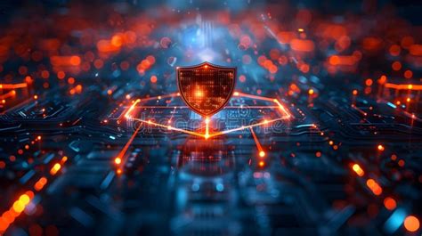 Advanced Cybersecurity Shield In A Digital World Concept Cybersecurity Threats Encryption