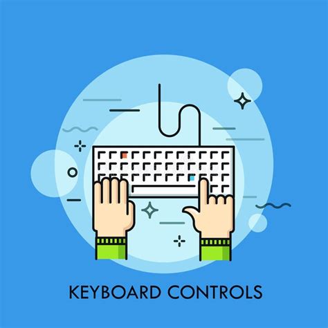 Human Hands Typing On Computer Keyboard Top View Stock Vector