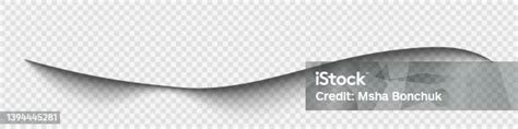 사실적인 그림자 종이 투명한 그림자 그림자 오버레이 효과 구분선입니다 벡터 일러스트 레이 션 3차원 형태에 대한 스톡 벡터 아트
