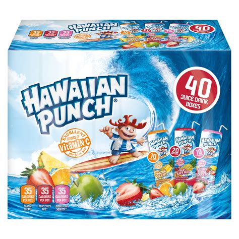Hawaiian Punch Variety Pack Juice Drink Boxes 675 Fl Oz 40 Pack