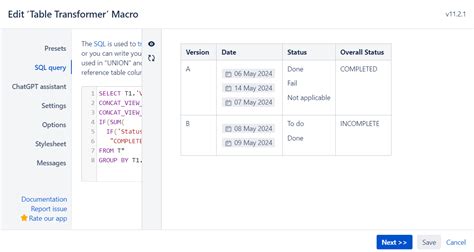Solved Table Transformer With Jira Status Merged