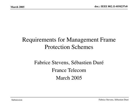 Ppt Requirements For Management Frame Protection Schemes Powerpoint