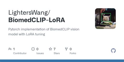 Github Lighterswangbiomedclip Lora Pytorch Implementation Of Biomedclip Vision Model With