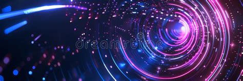 Creating A Digital Vortex With Neon Lights And Futuristic Effects For A Visually Stunning Design
