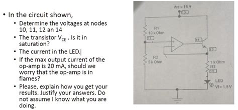 SOLVED Vcc V In The Circuit Shown Determine The Voltages At Nodes And The