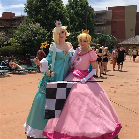 J And L Geeked Out Cosplay Super Mario Princess Peach And Princess Rosalina Colossalcon2016
