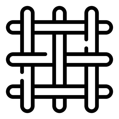 Knitting Net Icon Outline Style 15903825 Vector Art At Vecteezy