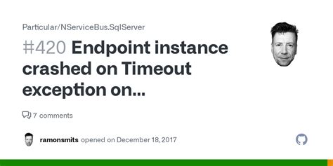 Endpoint Instance Crashed On Timeout Exception On Queuepeeker 313