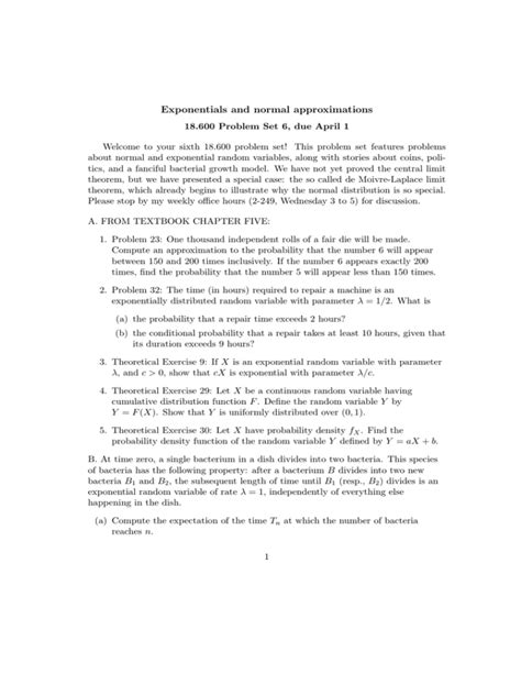Exponentials And Normal Approximations