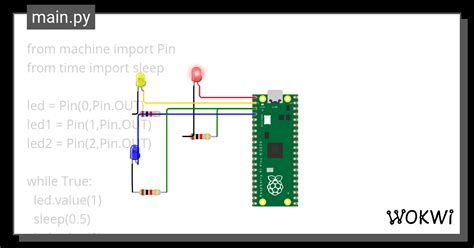 Blink With MicroPython Copy Wokwi ESP STM Arduino Simulator