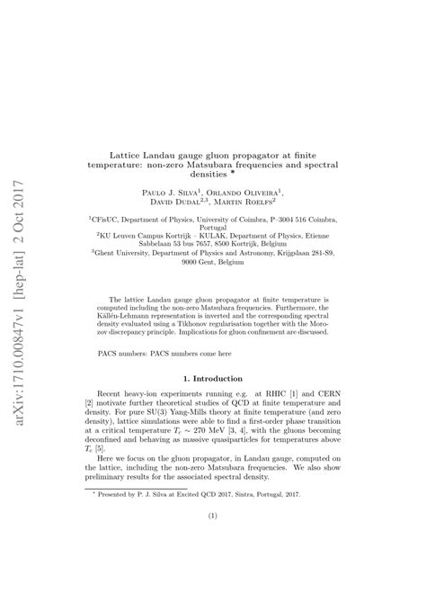 Pdf Lattice Landau Gauge Gluon Propagator At Finite Temperature Non