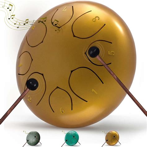Rain Drum For Outside Garden 6 Inches 8 Notes Steel Tongue