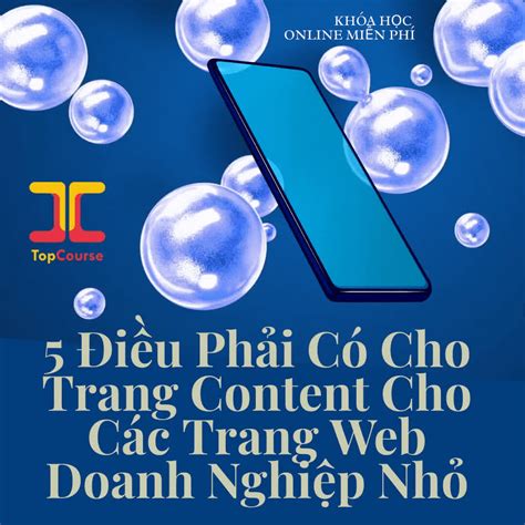 Topcourse Khóa Học Online Miễn Phí Về 5 điều Phải Có Cho Trang