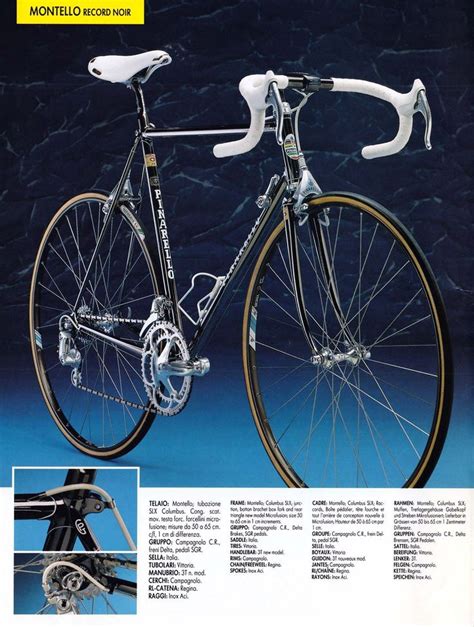 Vintage Eighties Pinarello Catalog Pinarello Montello Bike Pinarello