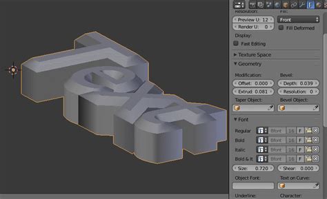 Modeling Is It Possible To Bevel A Text Mesh Blender Stack Exchange