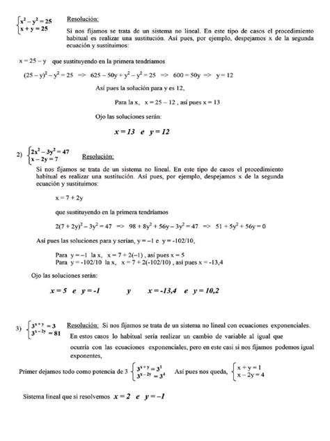 Sistemas No Lineales Exponenciales Y Logaritmicos Pdf Pdf