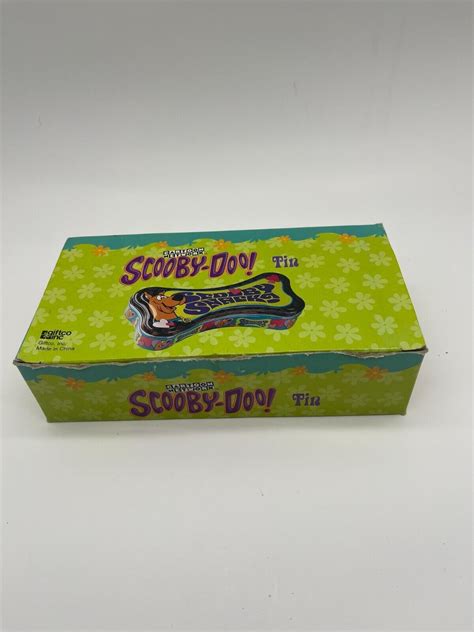 Vintage Scooby Snacks Scooby Doo Bone Shaped Tin 2001 Store All Tin Box New 4665241923