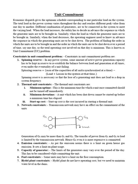 unit commitment pdf sustainable technologies physical quantities