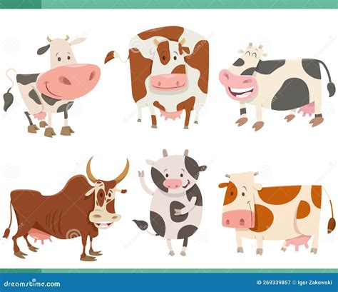 Happy Cows On Grassland Vector Illustration 30402596