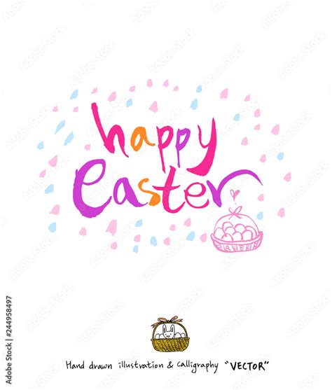 Стоковое векторное изображение 부활절 손으로 그린 부활절 일러스트 Adobe Stock