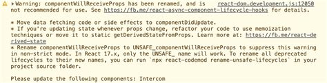 React 169 Warning Componentwillreceiveprops Has Been Renamed And