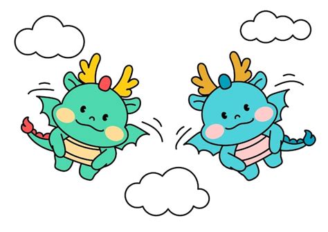 Premium Vector An Illustration Of Flying Dragon Characters