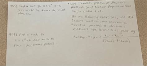 Solved Solve Question 450 And 4521 Use Iterative Process Of