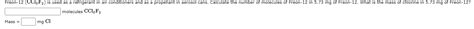 Solved Molecules Ccl2 F2 Mass [∣mgcl