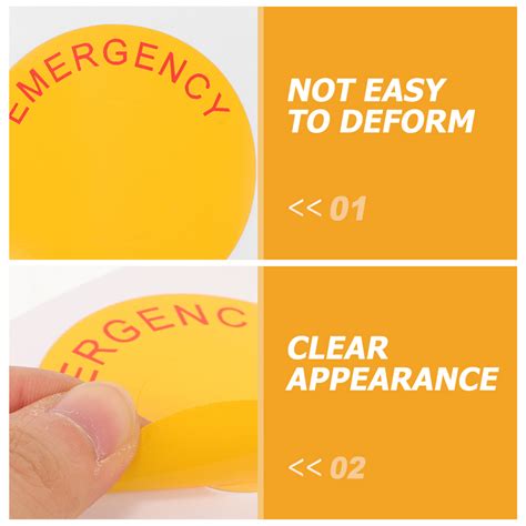 비상 정지 표지판 스티커 라벨 단추 데칼 Pvc 자체 접착 기계 표지판 8 장 도로 안전